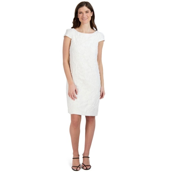 Donna Ricco | Dresses | Donna Ricco Collection Cap Sleeve Puff Jacquard ...